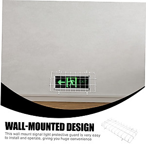 IWOWHERO Wire Guard for Emergency Light Exit Sign Guard Emergency Light Wire Cover Iron Wire Cover for Emergency Light White