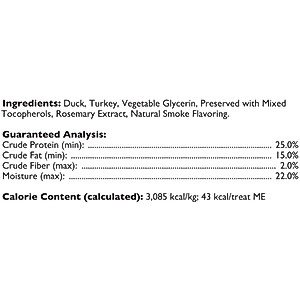 Loving Pets Natural Value All Natural Soft Chew Duck Sausages For Dogs, 13-Ounce