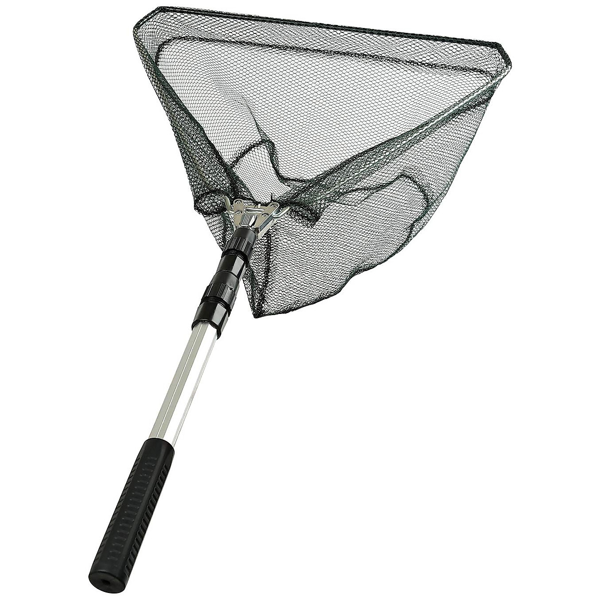 RESTCLOUD Fishing Landing Net with Telescoping Pole Fishing Net Freshwater Fishing Net for Pond, Handle Full Extended to 50 Inches