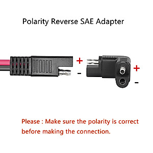CERRXIAN Right Angle SAE Polarity Reverse Adapter, 90 Degree SAE to SAE Plug Quick Disconnect Connector for Solar Panel,RV,etc(2-Pack)