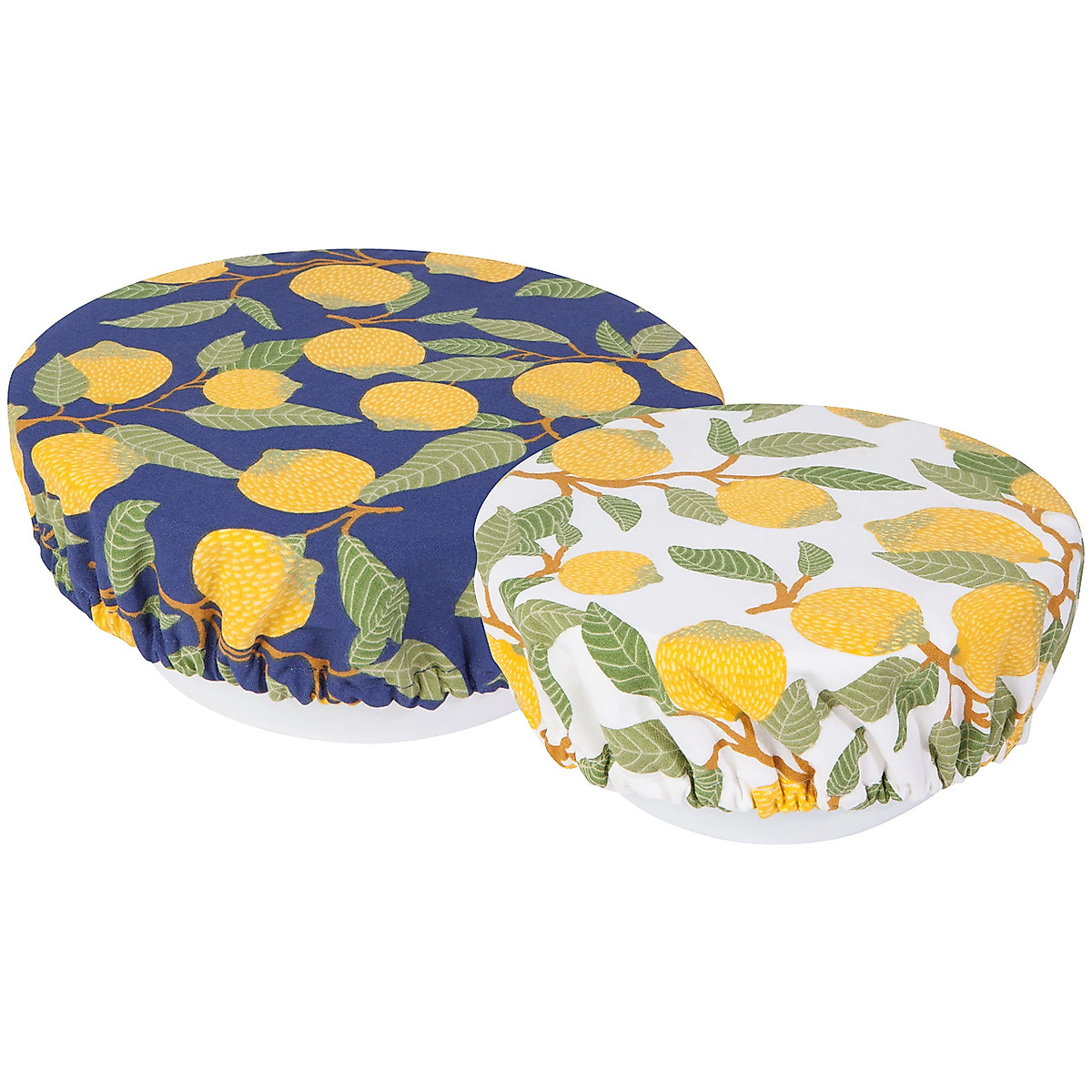 Now Designs Lemons Save It Reusable Cotton Bowl Covers 7.5 and 9.25 inch, Set of 2