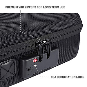 Zadii Hard Shell Locking Carrying Case for 12-14 inch Macbook Pro Macbook Air and iPad Pro, also Compatible with Surface Pro 8/X/7/6/5, Come with Protective Sleeve Bag