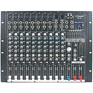 GTD Audio 10 Channel Professional Powered Mixer Power Amplifier, DJ Amplifier, USB, EQ, Effect