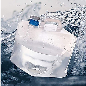 Cedilis 2 Pack 5.3 Gallon Collapsible Water Container with Spigot, Food Safe Water Storage Jug, BPA-Free Camping Water Storage Jug Canteen for Outdoor Hiking & Emergency, Portable, Foldable