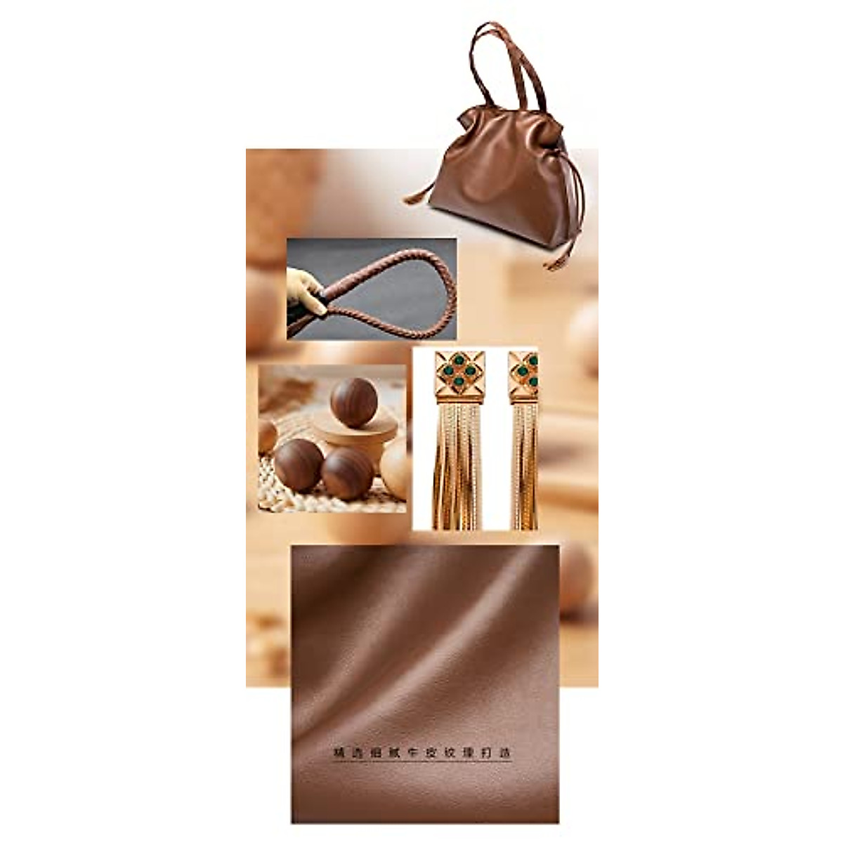 iFeiCho 2023 New Leather Material Women's Fashion Commuter Shoulder Tote Bag, Black, Brown, Coffee (Brown)