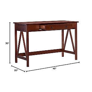 Linon Home Dcor Linon Home Decor Antique Tobacco Titian, 45.98" x 20" x 30" Desk,