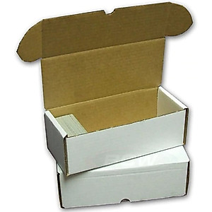 BCW 500 Count Trading Card Storage Box | Cardboard Organizer for Baseball, Basketball, Football Cards, MTG, Pokemon | Card Game Storage & Protection | Card Storage Box | Assembly Required