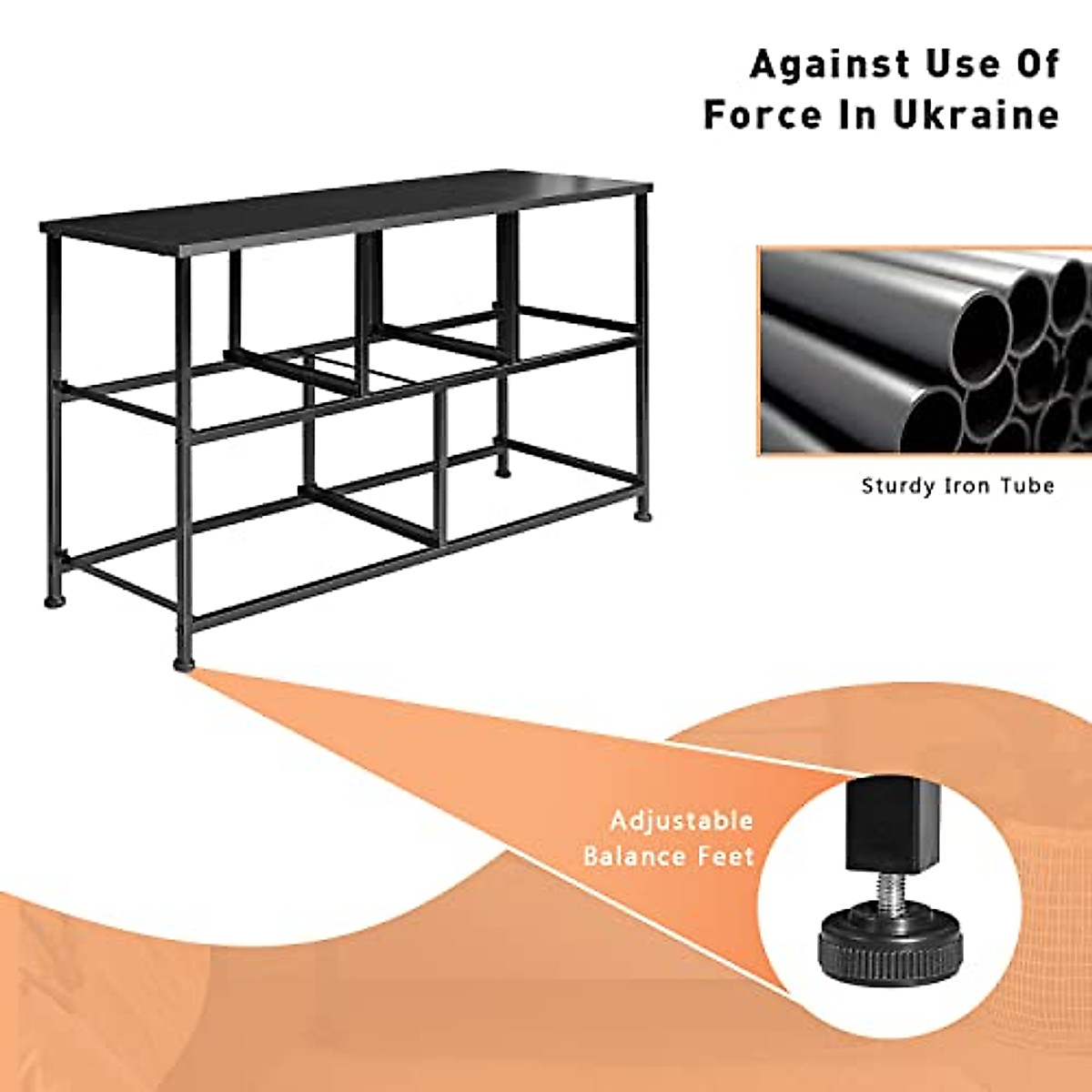 Shahoo Fabric Dresser for Bedroom with 5 Drawers Wide Chest Storage Cloth Organizer, Living Room, Hallway, Nursery, Black