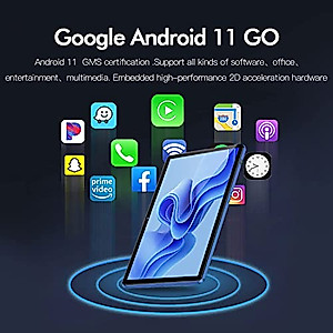 DUODUOGO Tablet 2 in 1, 10.1 inch Android Tablet, 8GB RAM +64GB ROM(1TB Expand), GMS Certificated Wi-Fi Tablets, Octa-Core Processor, Games, Bluetooth, 1920x1200 IPS HD Display, DGO-S9 (Blue)