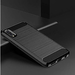 Muokctm Samsung Galaxy A10E Case, with Tempered Glass Screen Protector, Slim Soft TPU Protective Rubber Bumper Case Cover for Samsung Galaxy A10E Phone (Black)