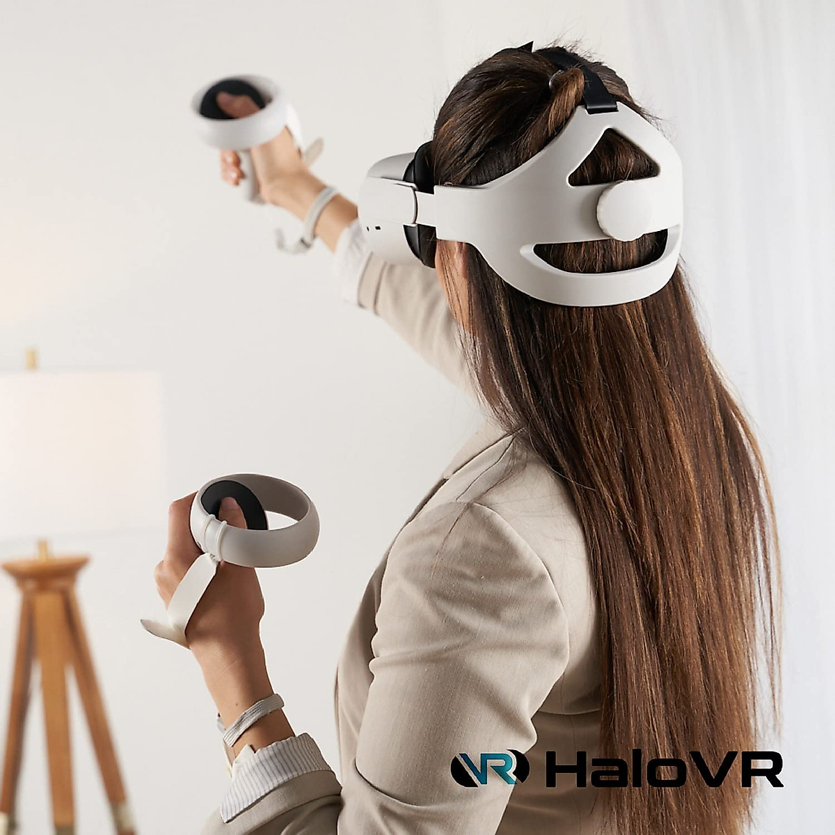 Halo VR for Meta Quest 2, Accessories Bundle - Head Strap Plus 2 Knuckle Straps & 2 Anti-Drop Wristbands - Adjustable for Ultimate Comfort, Oculus/Meta Quest 2 Not Included