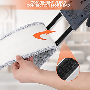 36" Large Wrestling mat mop Commercial Dust Mops for Floor Cleaning Push mop with Adjustable Handle for Company Hotel Household Cleaning Supplies