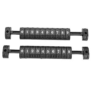 2pcs Table Football Counter 10 Numbers Scoring Score Counter Indicator for Standard Foosball Tables(Black)