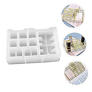 COHEALI Storage Box Mold Makeup Organizer Box Tray Mold Resin Tray Mold Handicraft DIY Silicone Box Epoxy Silicone Handicraft Mold Silicone DIY Molds Sturdy DIY Mold Silica Gel White