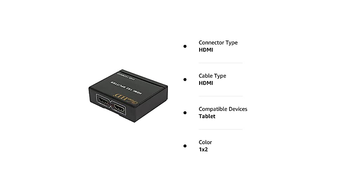 ViewHD 2 Port HDMI Splitter | 1080P & 3D Support for Home & Office