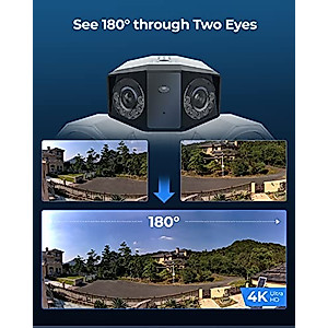 REOLINK 4K Floodlight Camera for PoE Security Camera System, IP Outdoor Camera in 180 Degree Ultra-Wide Angle, Human/Vehicle/Pet Alerts, 1800 Lumen Floodlights, Two Way Talk, Duo Floodlight PoE