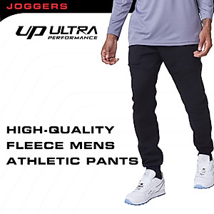 Ultra Performance Athletic Joggers for Men, Workout Sweatpants for Men, 3 Pack