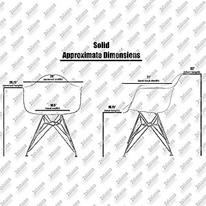 2xhome Plastic Shell Dining Arm Chair With Black Metal Legs, Orange