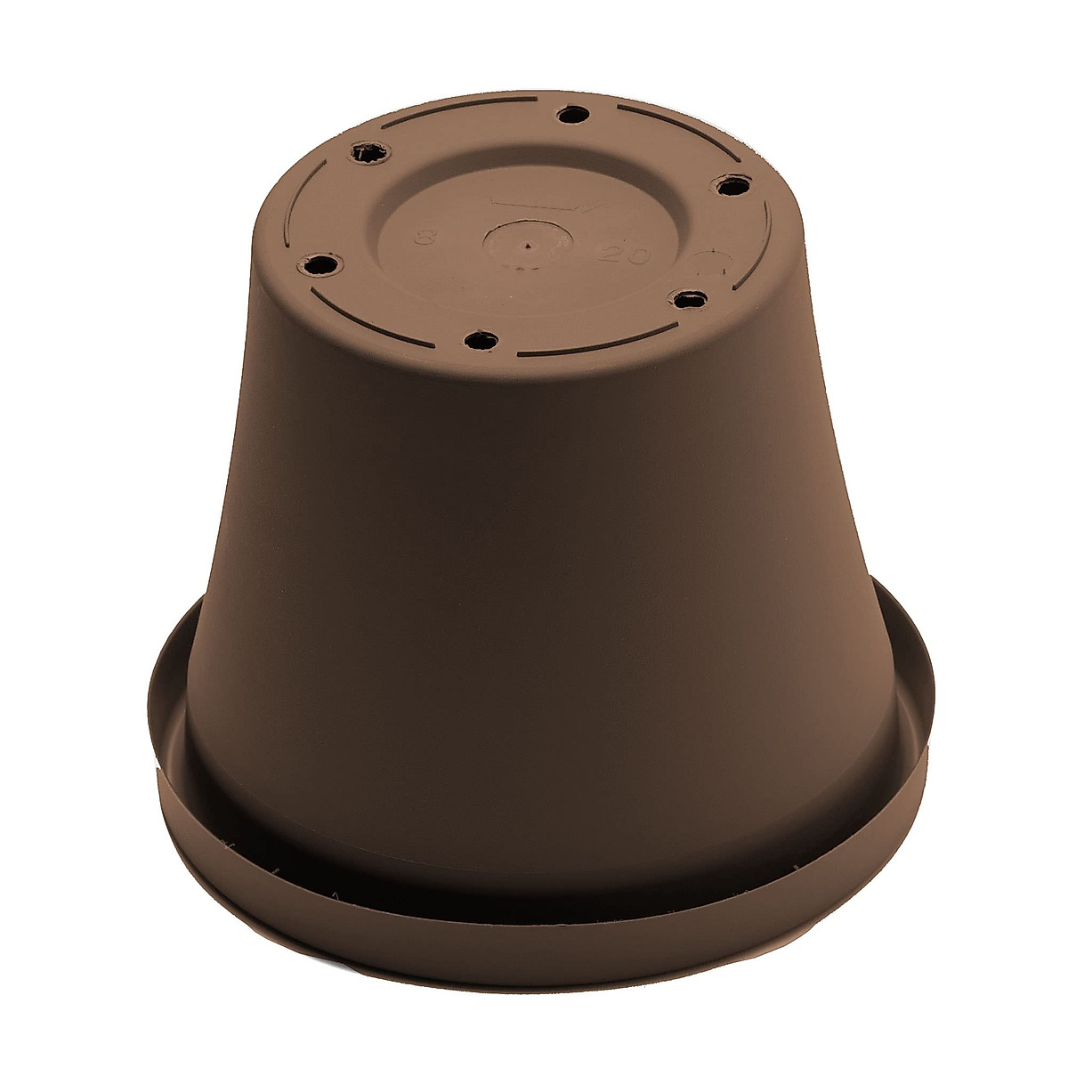 Bloem Terra Pot Round Planter: 16", Chocolate, (No Saucer Included) Matte Finish, Durable Resin, Traditional Style Pot, For Indoor and Outdoor Use, Gardening, 8 Gallon Capacity, Saucer Sold Separately