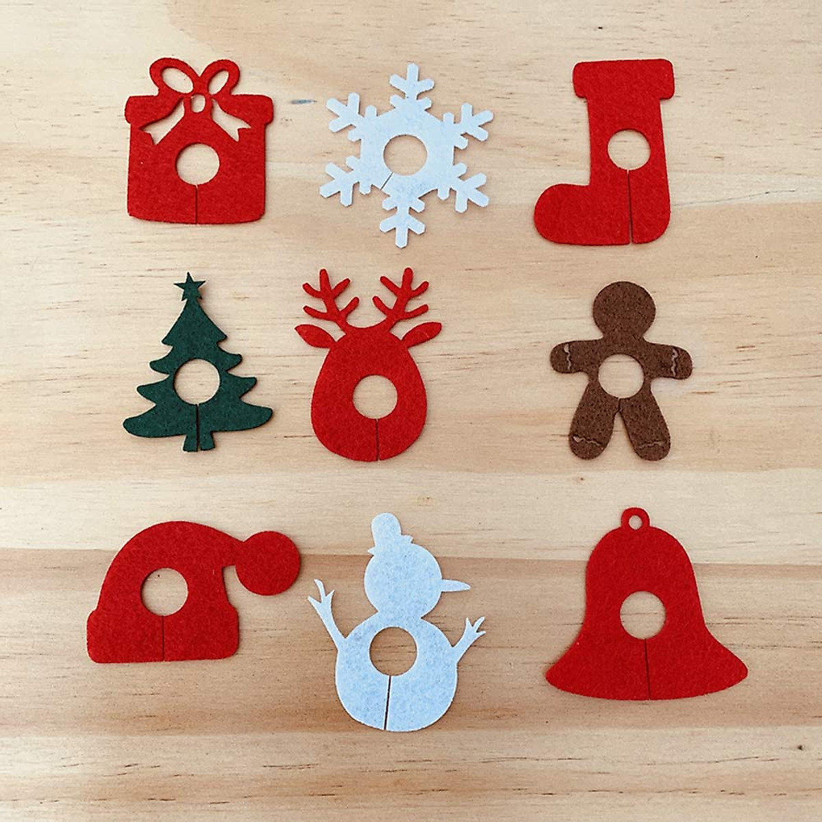 Amosfun 9pcs A Set Christmas Wine Glass Marker Creative Design Drinking Cup Identifier Party Cup Sign Festival Decors Christmas Supplies
