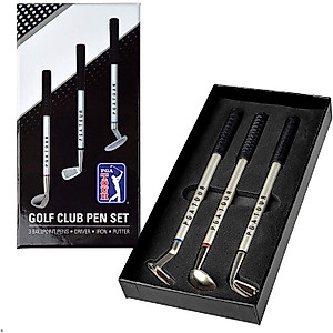 PGA Tour 3 Piece Golf Pen Gift Set,silver
