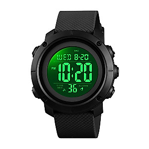 OLAZONE Mens Digital Watch Sports Military Watches Waterproof Outdoor Chronograph Wrist Watches for Men with LED Back Ligh/Alarm/Date Simple Watch 1508