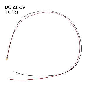 uxcell 10pcs Prewired 0805 Warm White Surface Mounted Devices LED Light Emitting Diode - DC2.8-3V Micro Soldered Mini LED Light