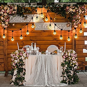 MuDay Outdoor String Lights 34.84 Feet G40 Globe Patio Lights - LED String Lights 20 Waterproof Shatterproof Hanging Outdoor Lights for Patio Outside Garden Backyard Party Camper Balcony(Warm White)