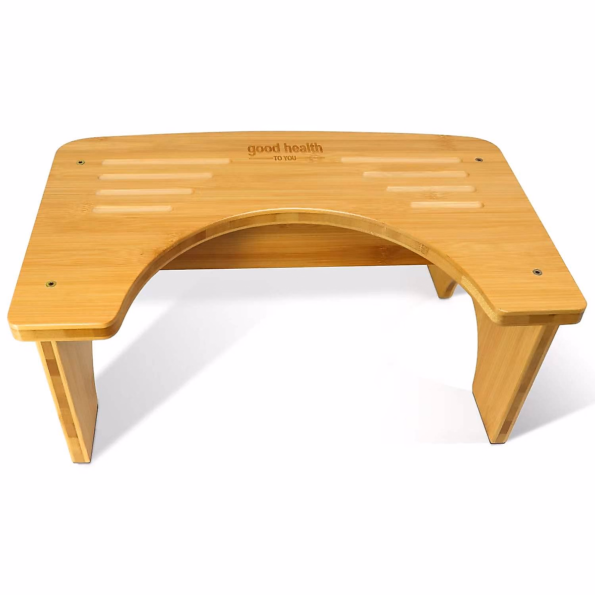 Squat Toilet Stool for Adults,Bamboo Poop Stool for Bathroom Sturdy and fits Easily,Waterproof and Non Slip Squat Stool Adult Bamboo Toilet Stool, 450 lbs Capability(7" Natural Color)