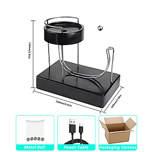 Kinetic Art Perpetual Motion Machine，Silence Physical Balance Kinetic Energy Model Swinging Levitating Ball, Decompression Cycle Ornaments, Children's Adult Art Craft Decoration，New Upgrade