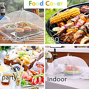 Inn Diary Large 17" Pop Up Mesh Food Cover Tent for Outside Picnics Camping BBQ,Umbrella Screen Tents Reusable and Collapsible,Keeping Flies Off Dishes Fruits Vegetables