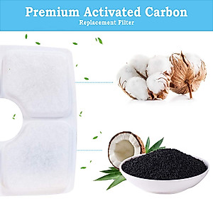Cat Water Fountain Filters, 8 Packs Filter for Automatic Cat Water Filter, Carbon Replacement Filter for 84oz/2.5L Pet Water Fountain, Dog Water Dispensers