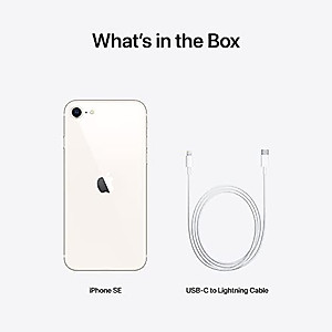 Apple 2022 iPhone SE (64 GB, Starlight) [Locked] + Carrier Subscription
