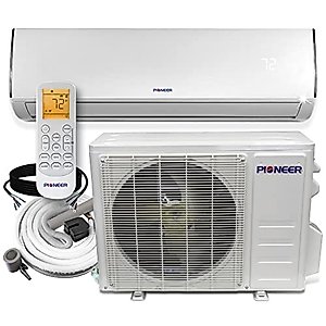 PIONEER Diamante Series Ductless Mini-Split Air Conditioner Inverter Heat Pump Full Set with 16 Ft. Kit
