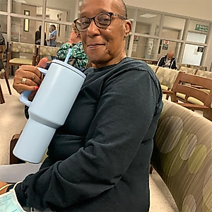 Custom Cat, Pets Photo Personalized Tumbler 40 oz Laser Engraved, Insulated Cup with Handle, Lid and Straw, Vacuum Insulated, Coffee Mug, Personalized Gifts For Cat Mom 1