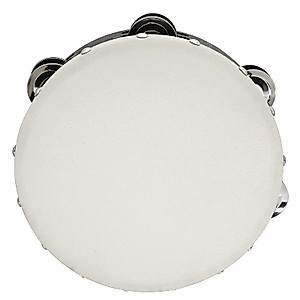 Tambourine for adults and kids (6 Inch and 8 Inch) Wood Handheld Tambourine Metal Jingles,Percussion Gift Musical Educational Instrument for Church KTV Party