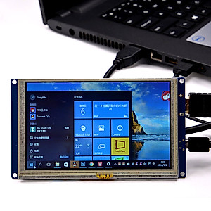 GeeekPi 5 inch HDMI Monitor LCD Resistive Touch Screen 800x480 LCD Display USB Interface for Raspberry Pi 4 Model B, Pi 3/2 Model B/B+ & Banana Pi (Plug and Play Free Driver)
