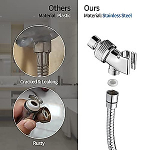 HBGEWO Handheld Shower Head Set High Pressure Shower Head High Flow Hand Held Showerhead Set with 59 Inch 304 Stainless Steel Hose and Multi Angle Adjustable Shower Bracket