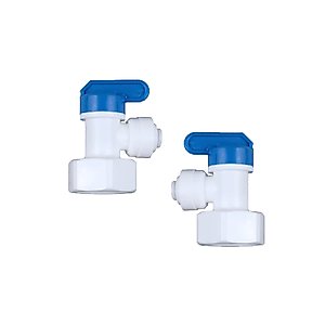 EZRODI 2 Pack RO Water Tank Valve Connector for Reverse Osmosis Storage Tank (2, 3/4 in. Female Thread and 1/4 in. O.D. output)