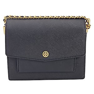 Tory Burch 145218 Robinson Black Saffiano Leather With Gold Hardware Women's Crossbody/Shoulder Bag