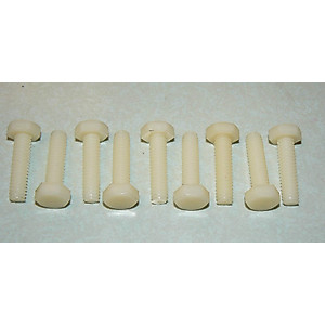 1/4"-20 X 1"Nylon Hex Cap Screws - Fully Threaded - Lot of 50 Pcs.