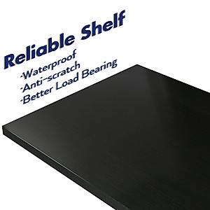 NUMENN 5 Tier Bookshelf, Tall Bookcase Shelf Storage Organizer, Modern Book Shelf for Bedroom, Living Room and Home Office, Black