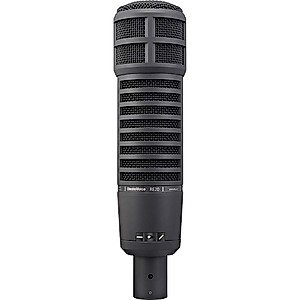 Electro-Voice RE20 Broadcast Announcer Microphone (Black) Bundle with Mic Shockmount & Broadcast Arm,XLR