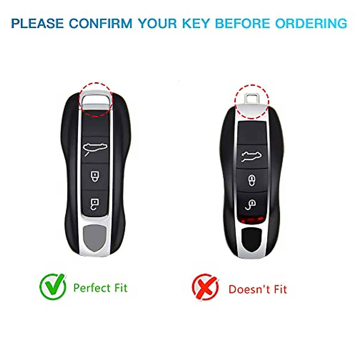 1797 for Porsche Key Fob Cover 911 Panamera Cayenne Keychain Bling Accessories Women Men Car Remote Case Shell Zinc Alloy Silver