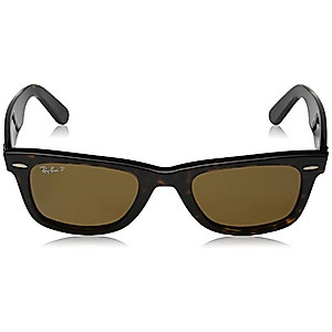 Ray-Ban RB2140 Original Wayfarer Icons Polarized Sunglasses, Tortoise/Brown, 50mm