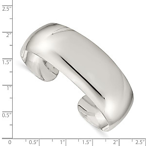 IceCarats 925 Sterling Silver Cuff Bangle Bracelet