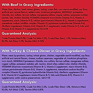 Purina Friskies Wet Cat Food Variety Pack, Shreds Beef, Turkey, Whitefish, and Chicken & Salmon - (40) 5.5 oz. Cans