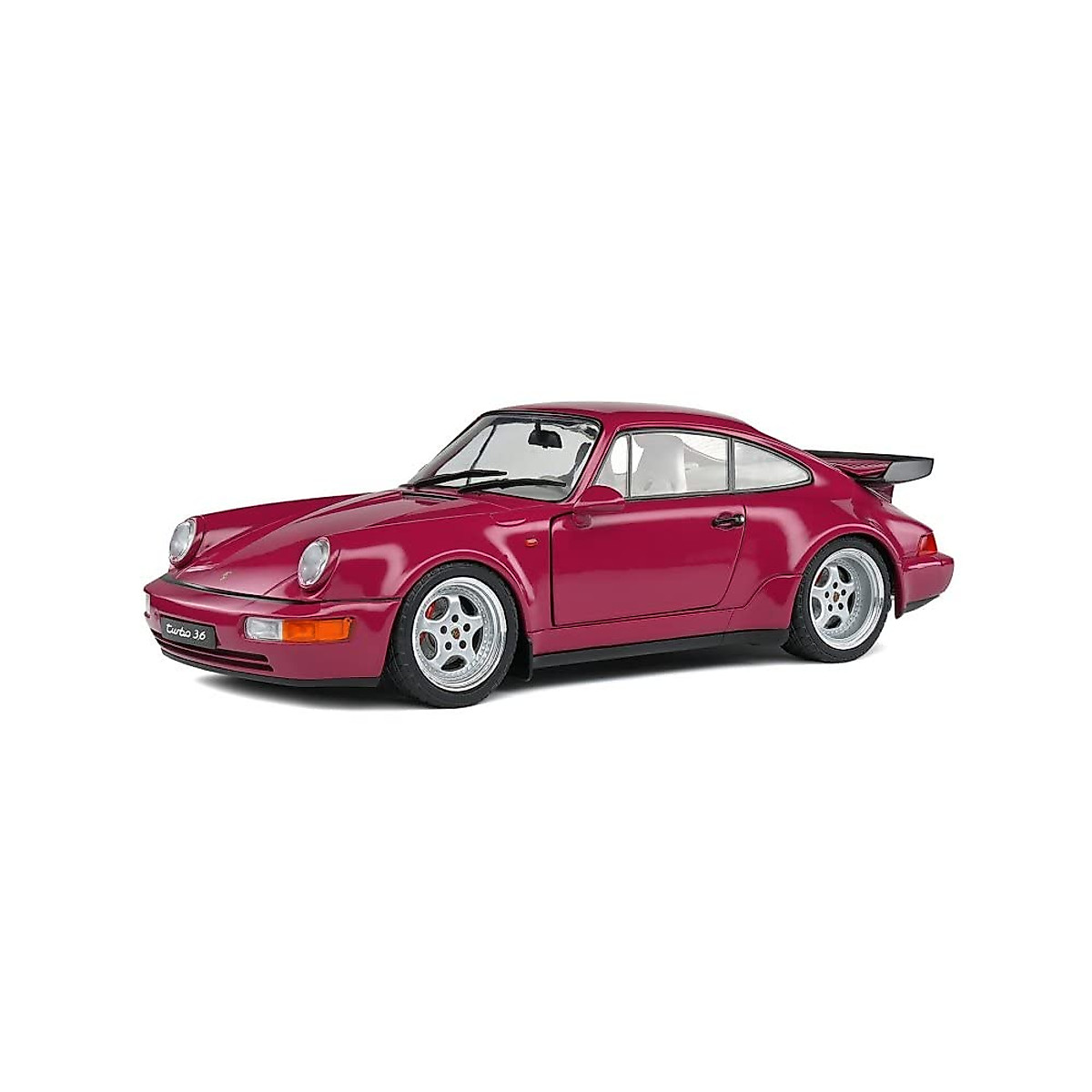 1991 911 (964) Turbo Sternrubin, Red - Solido S1803406-1/18 Scale Diecast Model Car