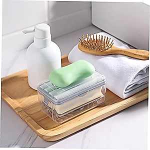 BETOOKY Box Soap Box Soap Dish Soap Tray Dish Soap Dispenser Foaming Soap Dispenser Laundry Soap Containers Bar Soap Laundry Soap Dispenser Set Pearlescent Travel Plastic