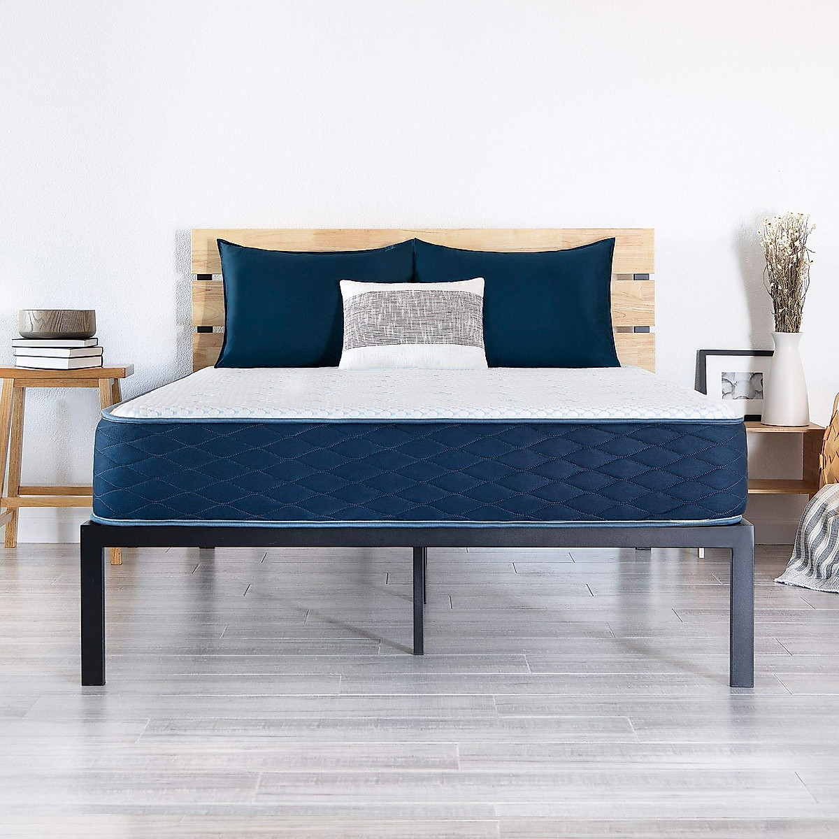 DREAMFOAM Arctic Dreams 10" Hybrid Cooling Gel Mattress with Quick Response Gel Infused Memory Foam, Made in The USA, Queen